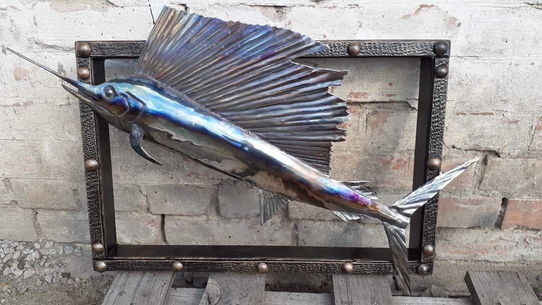 Marlin, Fish, Aquarium, Iron Gift, Fishman Gift, Sea Decor, Ocean Decor ...
