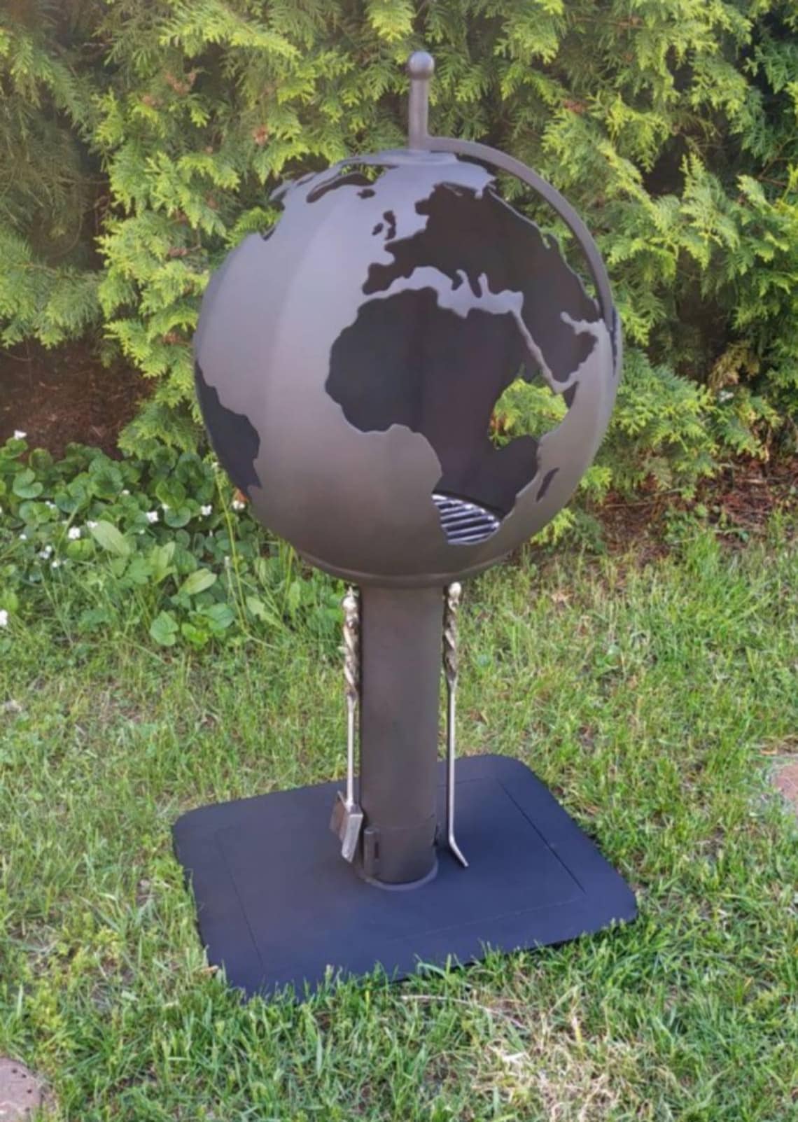 Fire Pit, Firepit, Earth, Globe, Patio, Garden, Mangal, Log Burner, BBQ ...