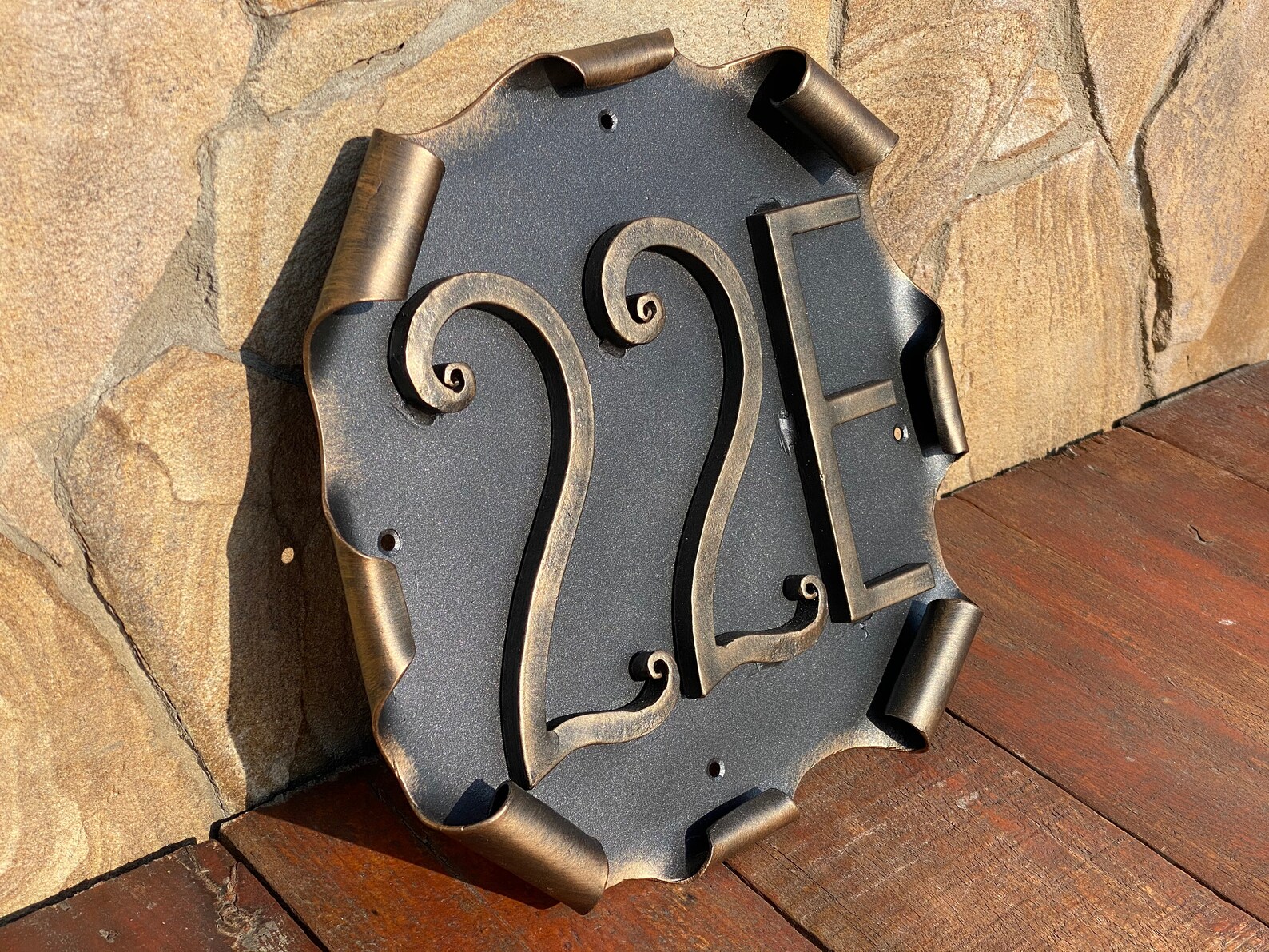 Hand Forged House Number Personalized House Plaque Hand - Etsy