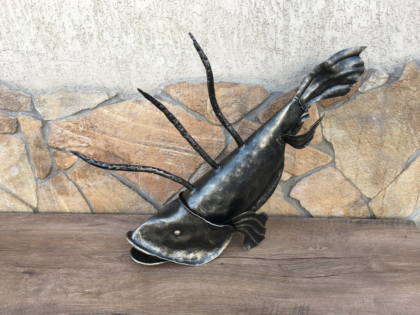 Hand forged fish metal fish fish artwork custom fish fish | Etsy