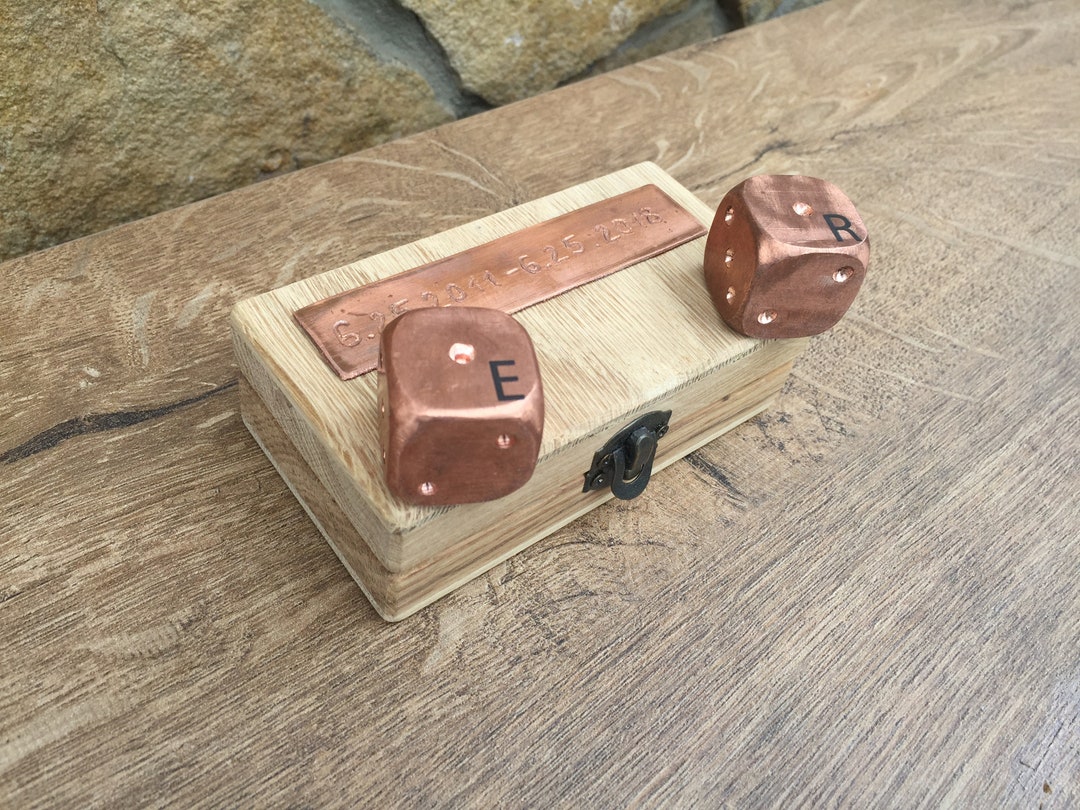 Engraved Copper Gift, Copper Gifts, Copper Dices, Engraved Dice Box ...