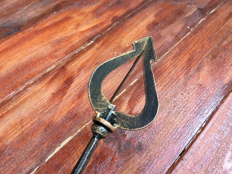 Tridente forjado a mano tridente de poseidón encanto | Etsy