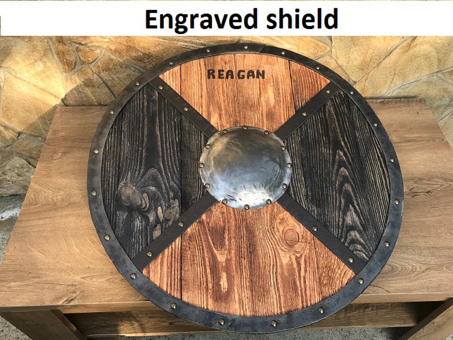 Runic shield viking shield viking rune shield viking runes | Etsy