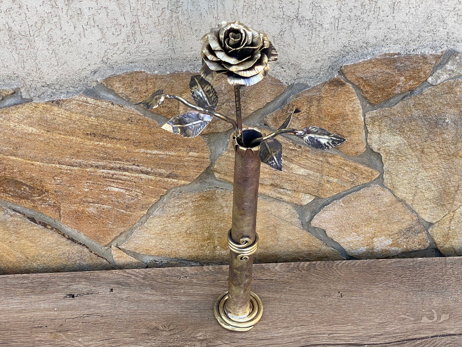 Bronze Rose Bronze Vasebronze Giftbronze Flowerbronze Gift - Etsy