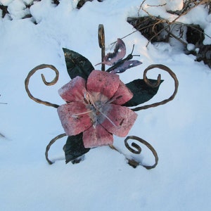 Iron Lily, Iron Flower, Hand Forged Lily, Hand Forged Flower, Flower ...