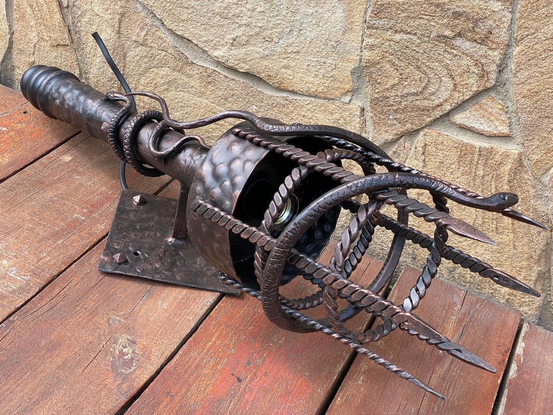 Wall Lamp, Wall Sconce, Medieval, Torch, Viking, Rustic, Farmhouse ...