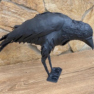 Crow, Garden Sculpture, Bird, Iron Gift, Crow Figurine, Birdie, Steel ...