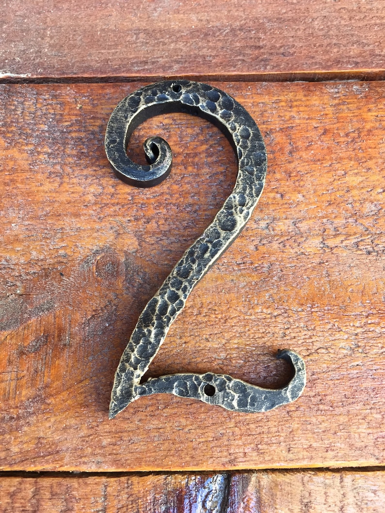 Hand Forged Numbers Numbers Address Sign Numbers Charms - Etsy