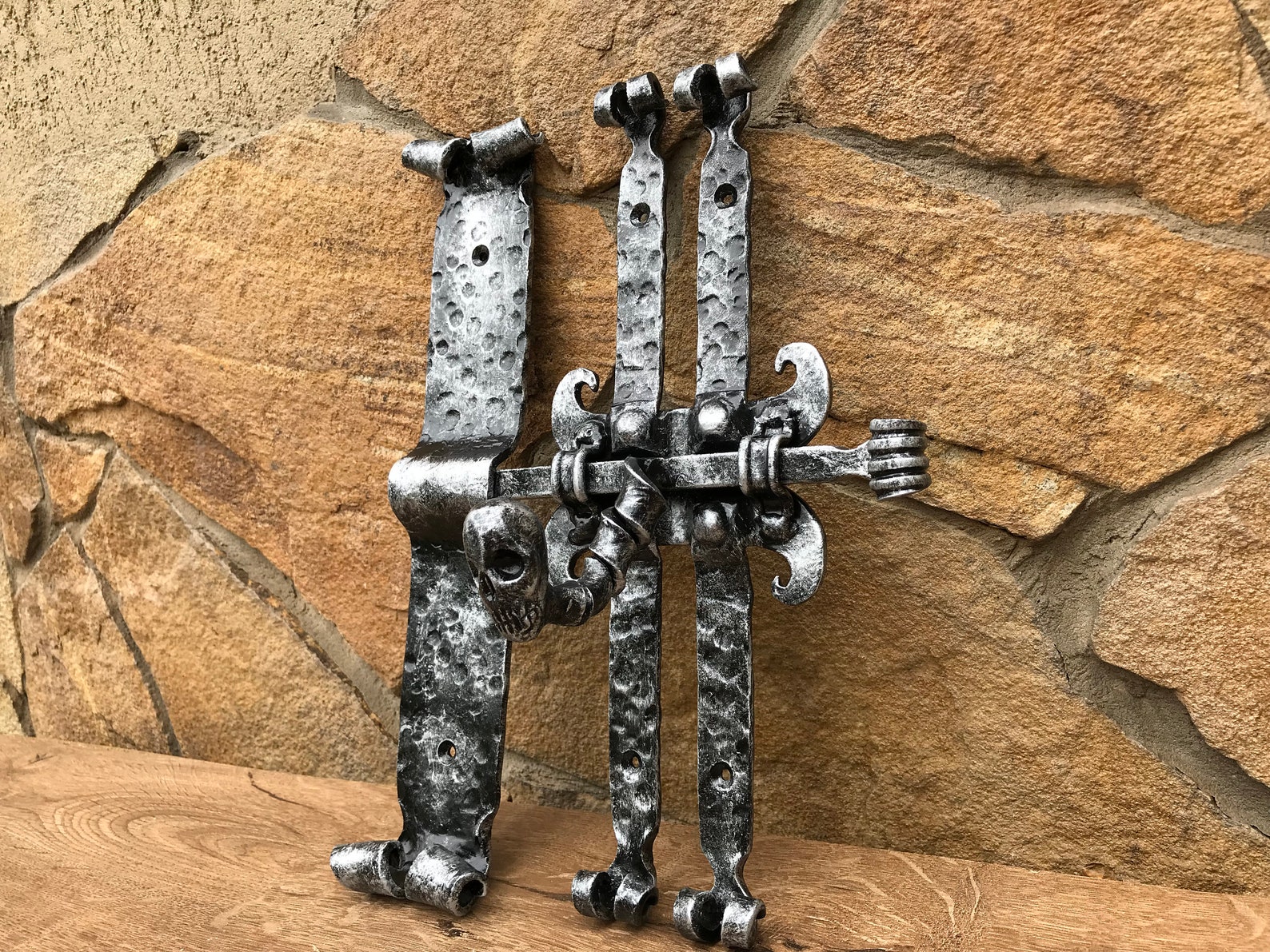Door latch latch door hardware skull gate latch gate | Etsy