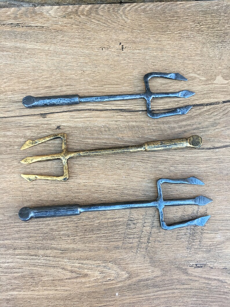 Hand Forged Trident Cosplay Trident Poseidon Neptune - Etsy