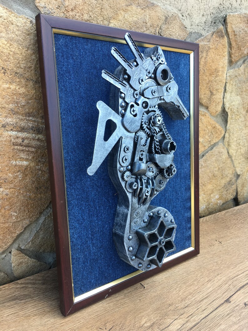 Steampunk Seahorse, Sea Horse, Industrial Painting, Seahorse, Steampunk ...