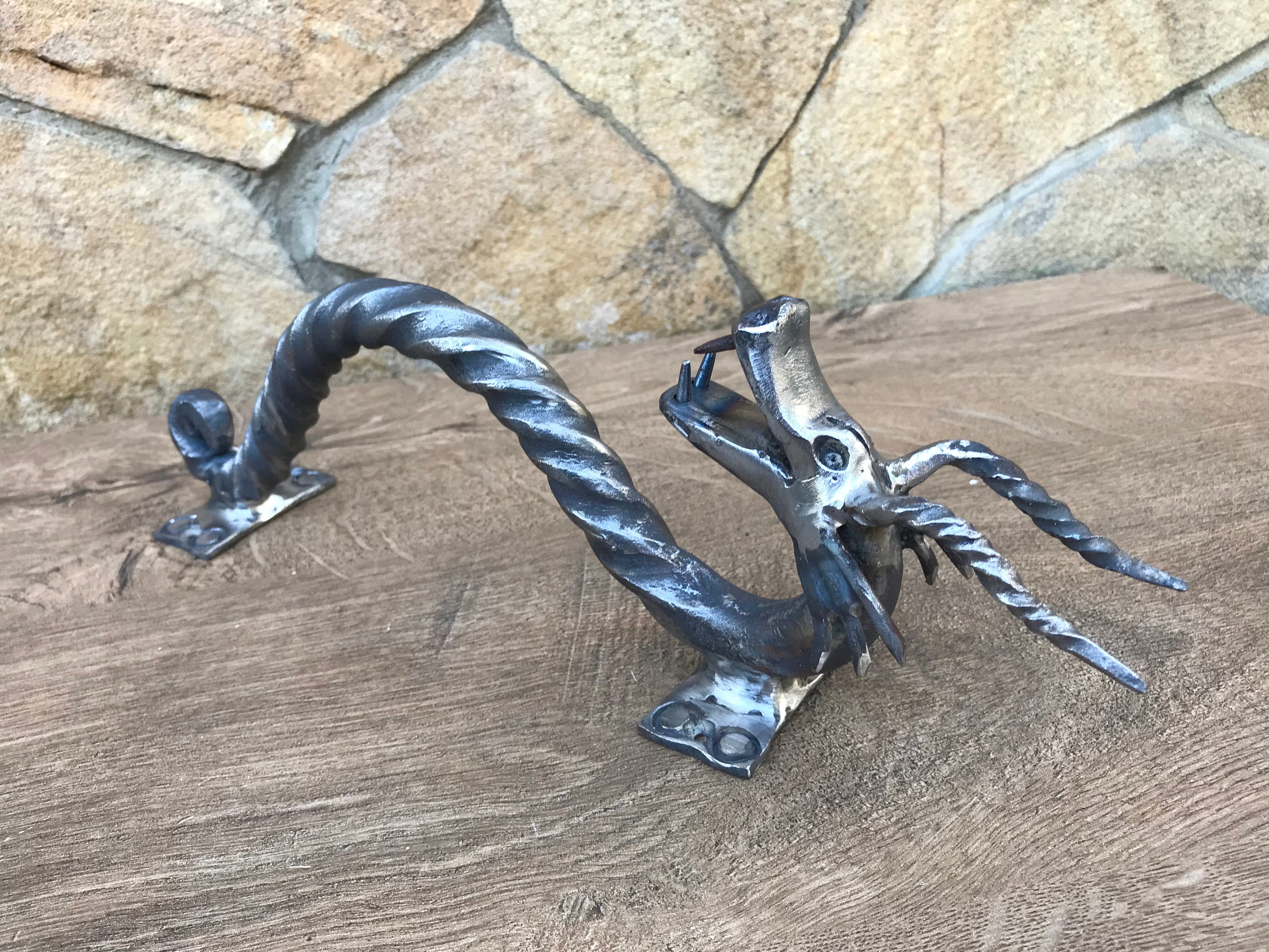 Dragon door handle door handle lock dragon charm dragon | Etsy