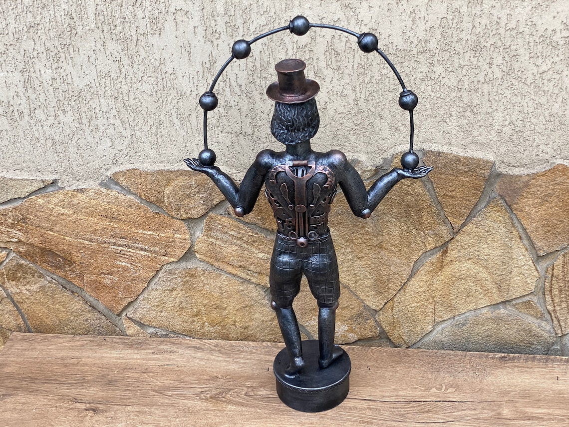 Steampunk Metal Sculpture Steampunk Figurine Junk Art - Etsy