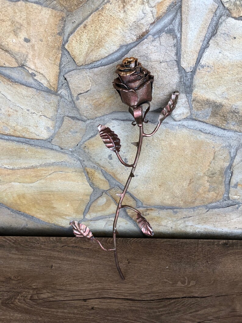 Wrought Iron Rose Hand Made Rose Metal Rose Steel Rose - Etsy