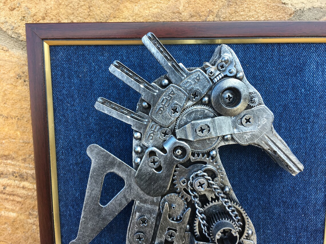 Steampunk Seahorse Sea Horse Industrial Painting Seahorse - Etsy