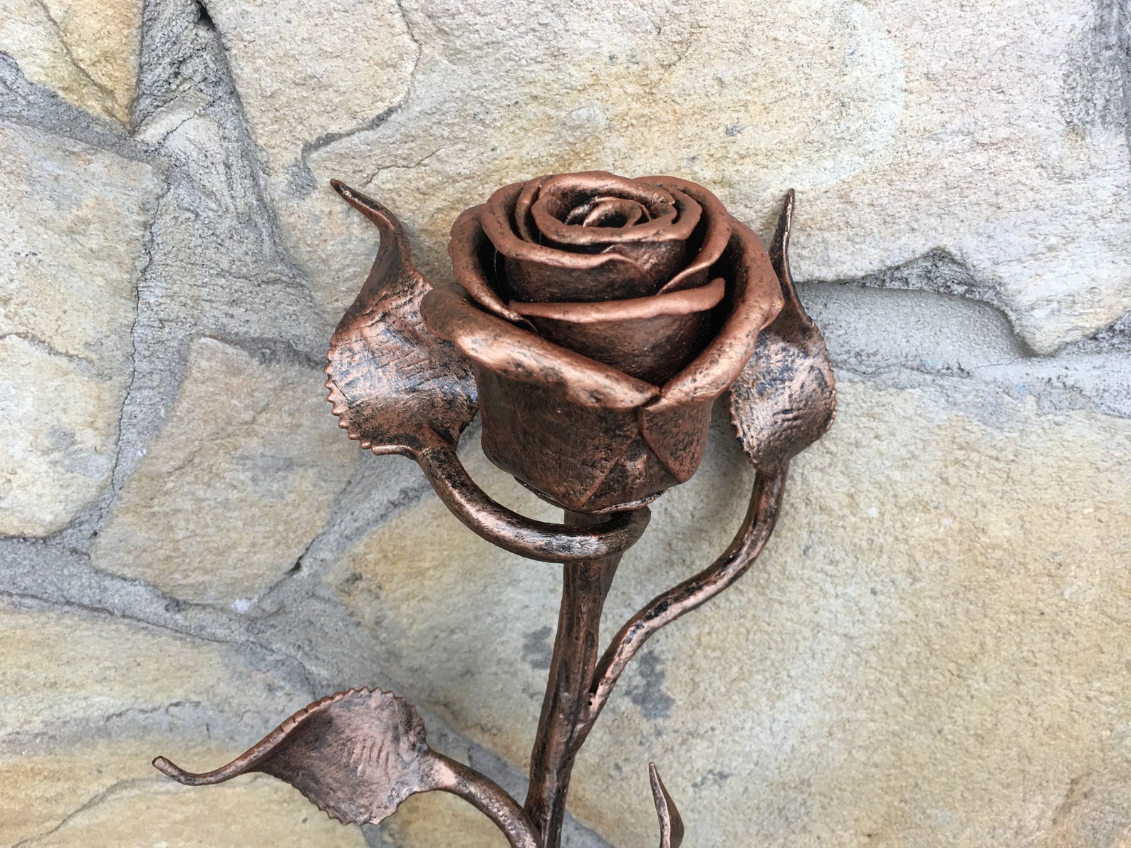 Iron Rose Metal Rose Decoration Metal Rose Sculpture Floral - Etsy