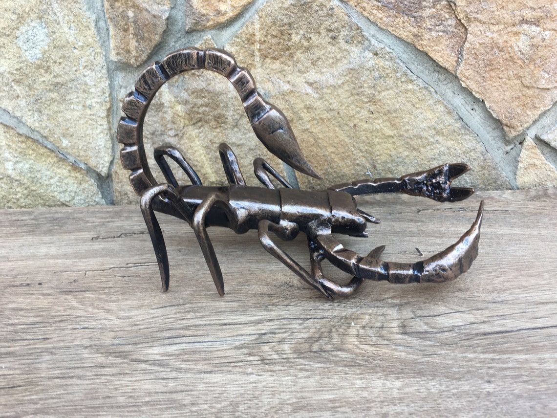 Scorpion Hand Forged Scorpion Scorpion Figurine Arachnid | Etsy