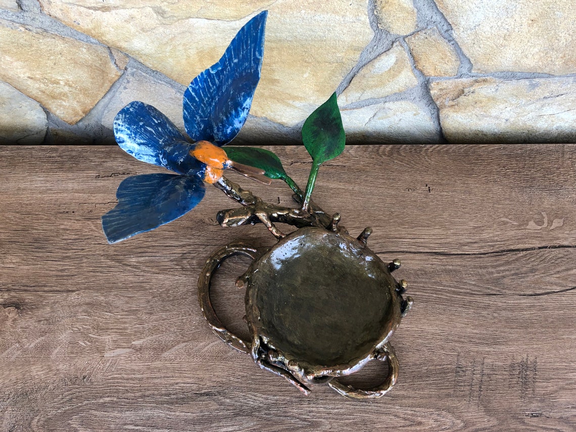 Hand Forged Ash Tray Ashtray Iron Anniversary Iron - Etsy