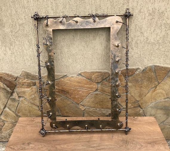 Mirror Frame Hand Forged Mirror Frame Hallway Mirror - Etsy