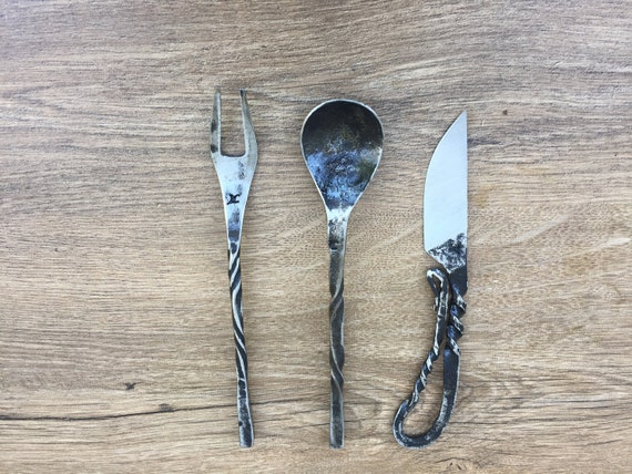 Medieval Cutlery Knife Spoon Skewer Middle Ages Cutlery | Etsy