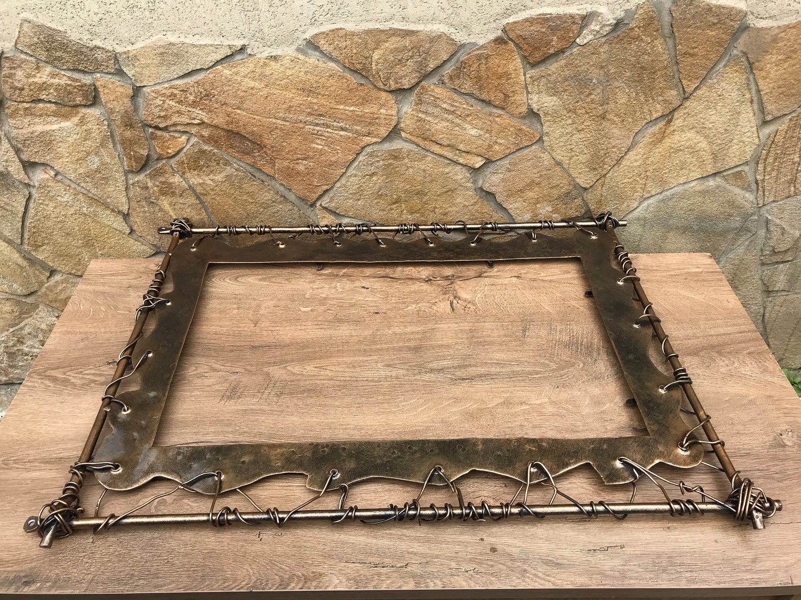 Mirror Frame Hand Forged Mirror Frame Hallway Mirror - Etsy