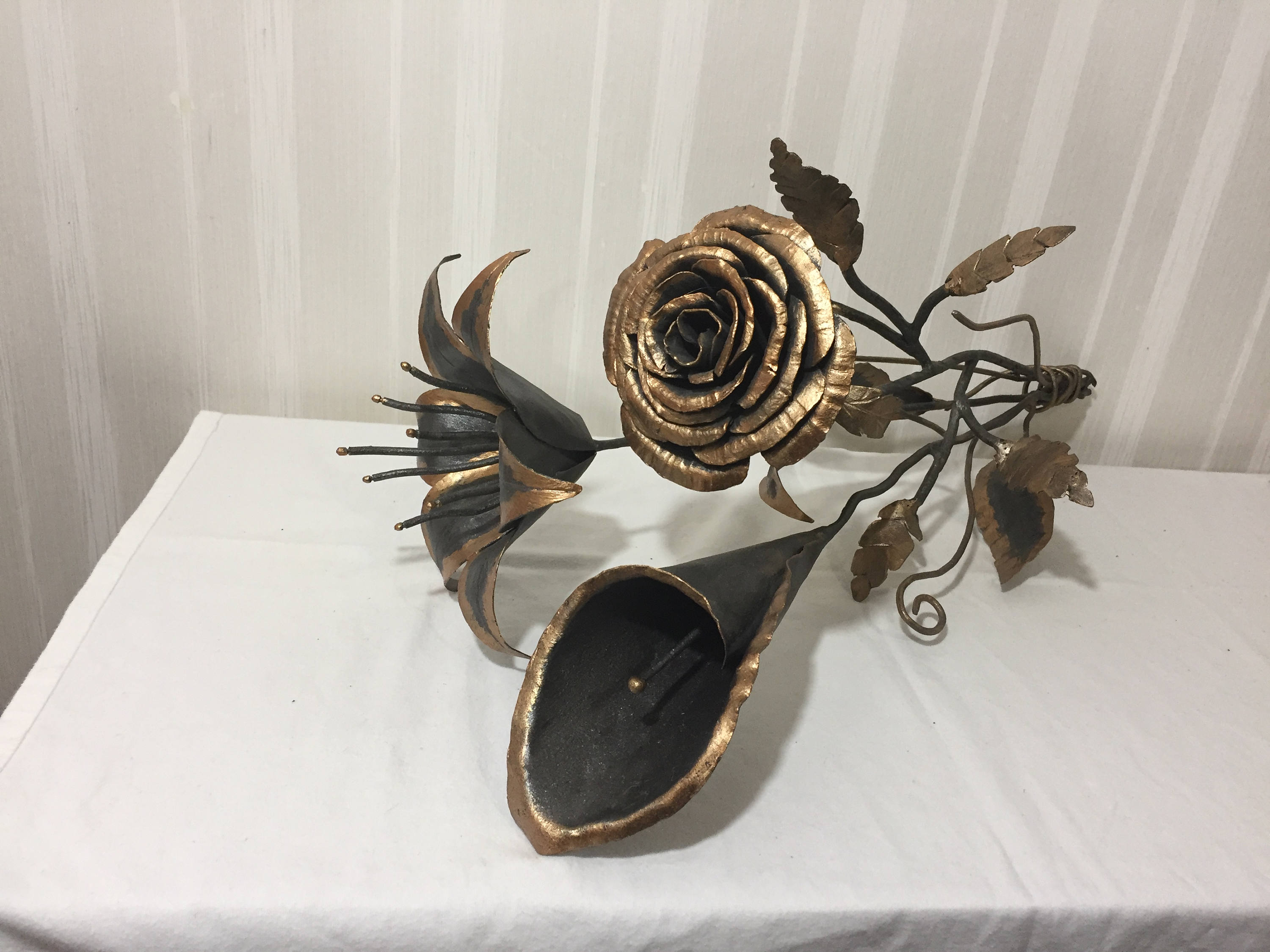Bouquet Forged Metal Bouquet of Flowers Metal Flower Flower - Etsy