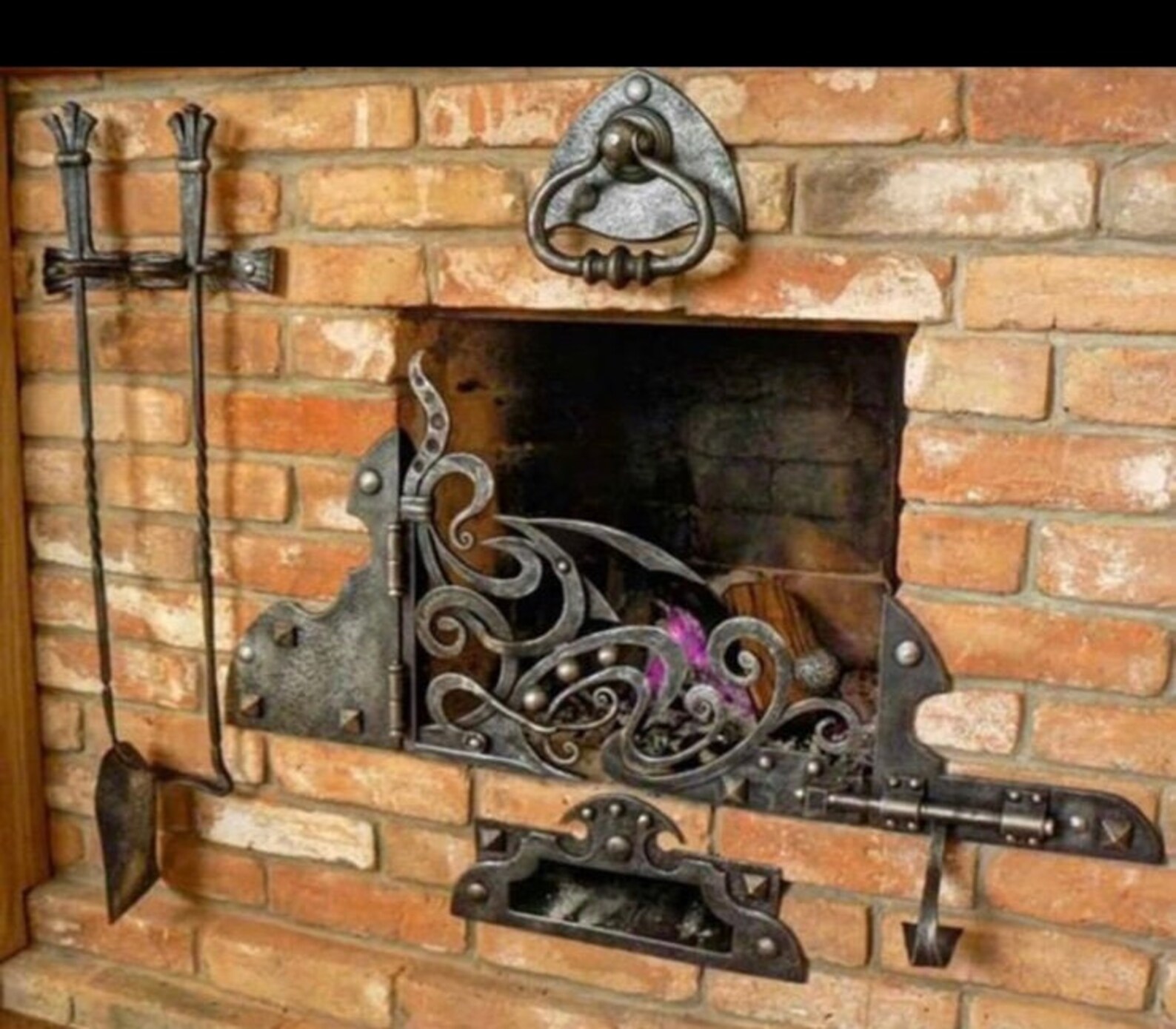 Fireplace Decor Middle Ages Castle Medieval Steel Gift - Etsy