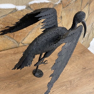 Ibis, Garden Sculpture, Gate Decor, Iron Gift, Garden Bird, Gate Topper ...