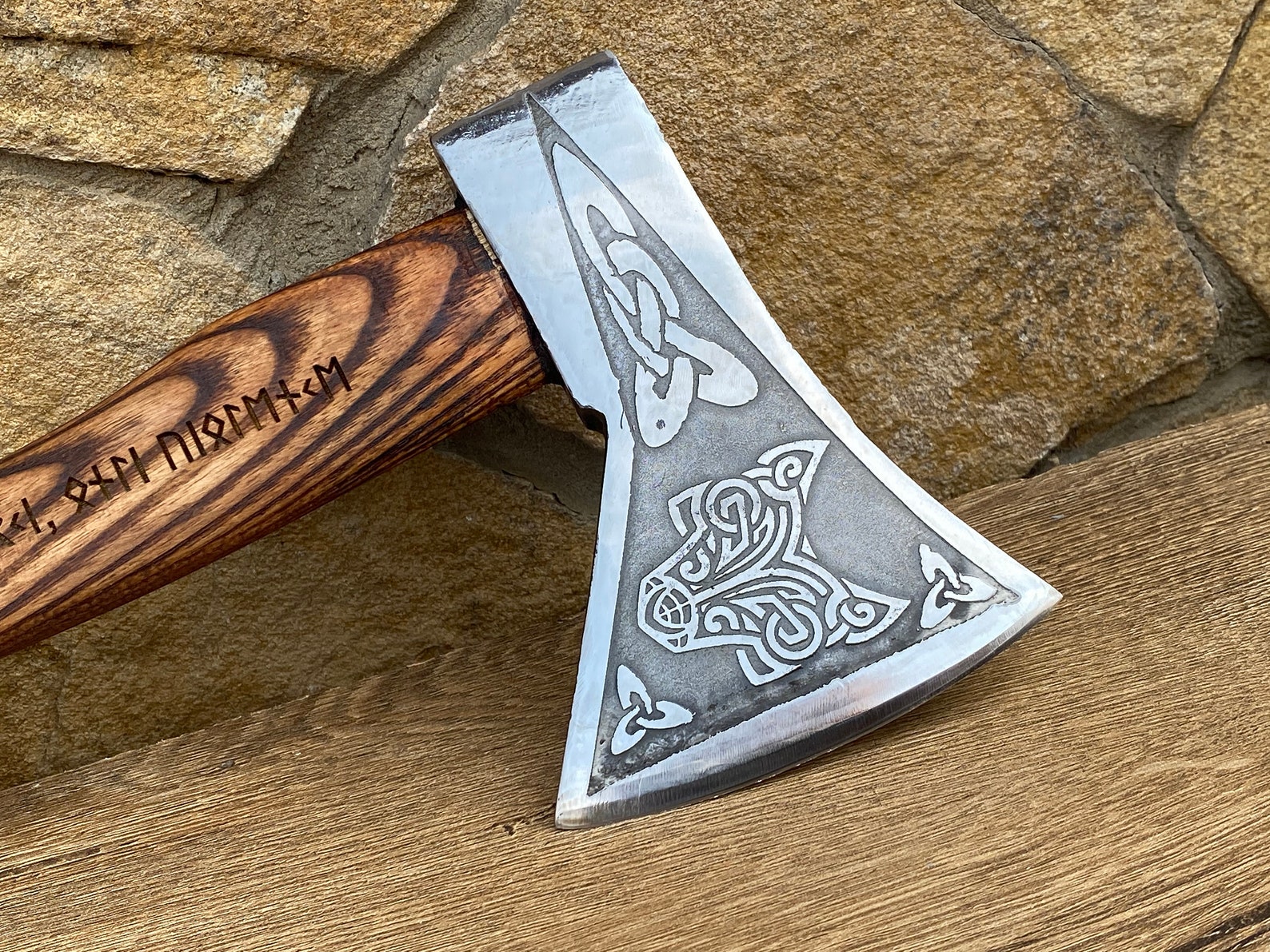 Viking Axe Wolf Mens Gifts Celtic Wolf Viking Runic - Etsy