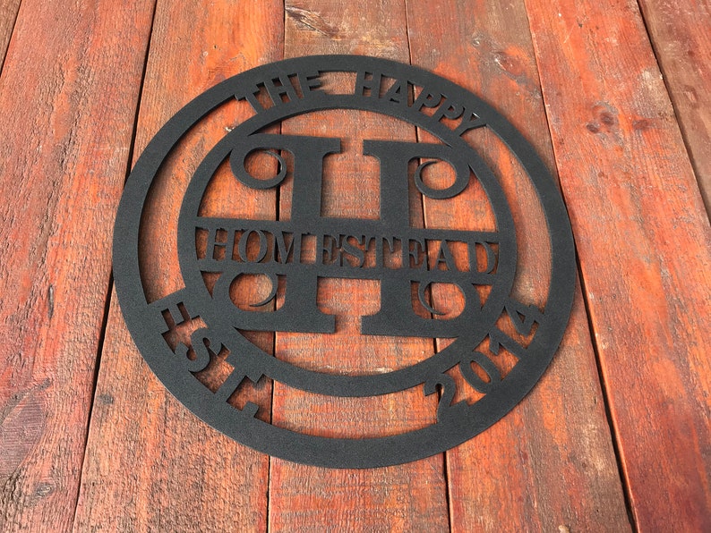 Monogram Sign Name Sign Family Established Family Monogram - Etsy