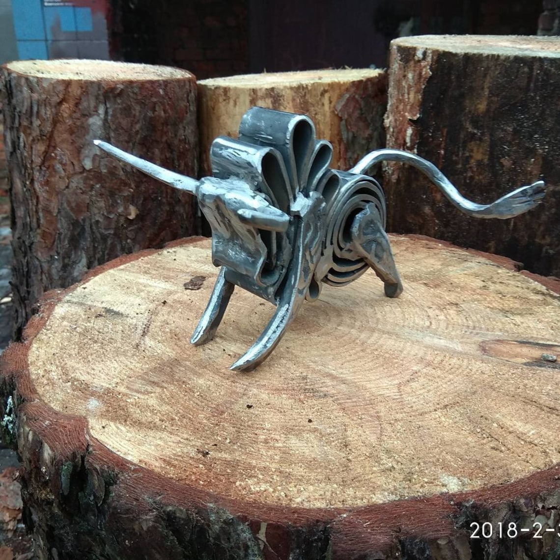 Hand Forged Bull Metal Bull Bull Sculpture Metal Artwork - Etsy