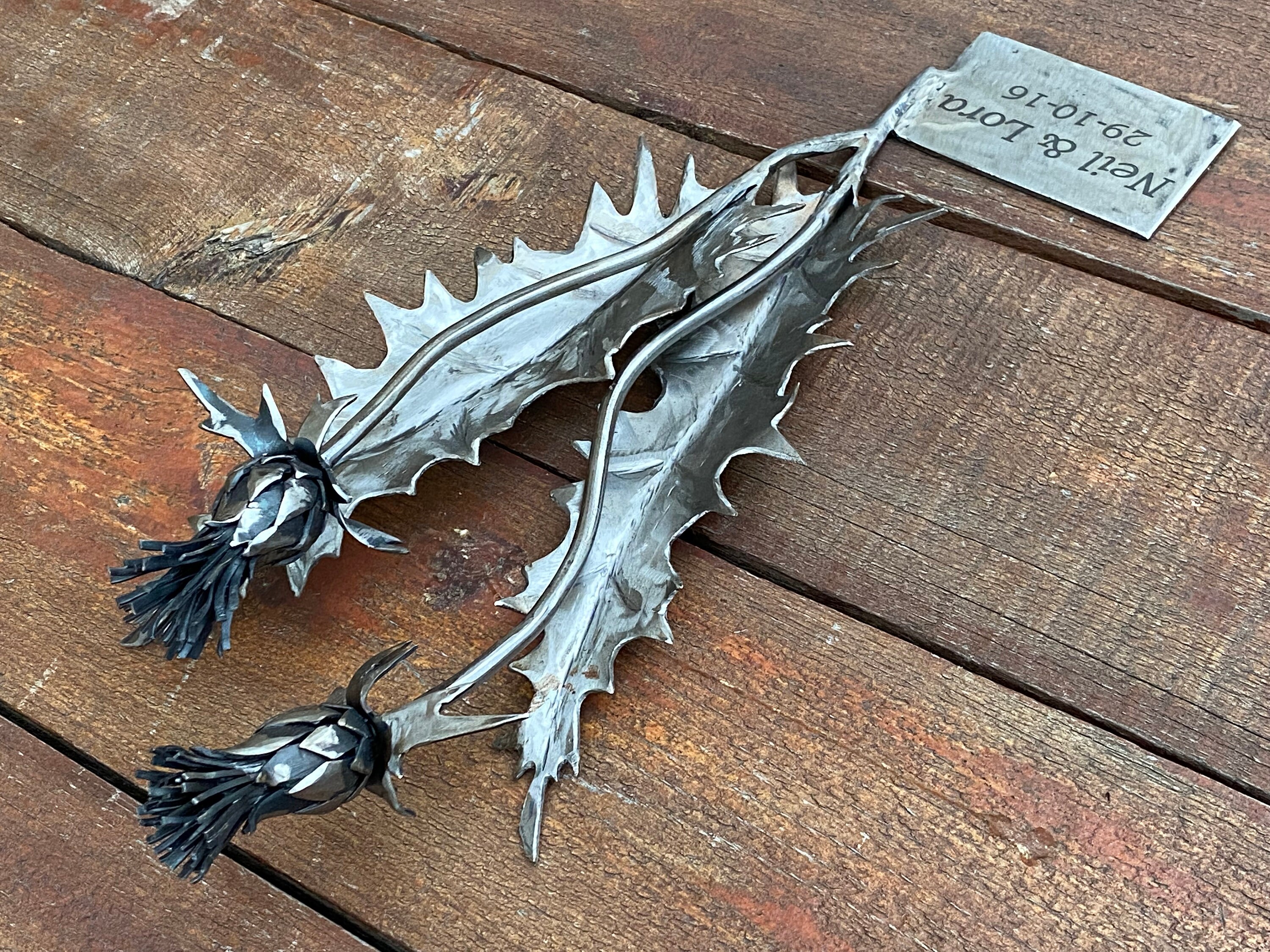 Hand Forged Thistle Iron Thistle Scottish Thistle 6th - Etsy UK