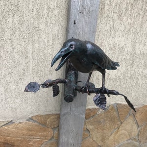 Crow, Iron Crow, Metal Sculpture, Metal Figurine, Art Object, Hand ...