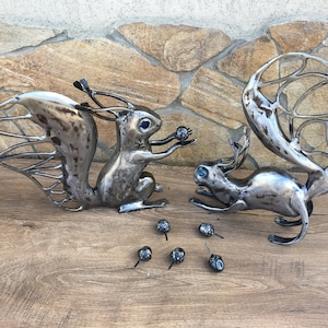 Hand Forged Squirrel, Squirrel Amigurumi, Metal Squirrel, Steel ...