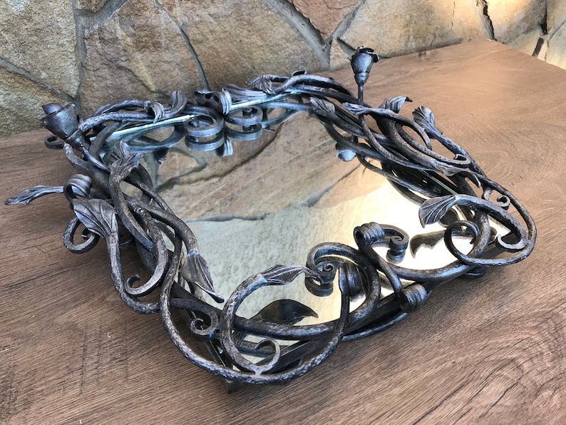 Mirror Mirror Frame Hand Forged Mirror Frame Hallway | Etsy