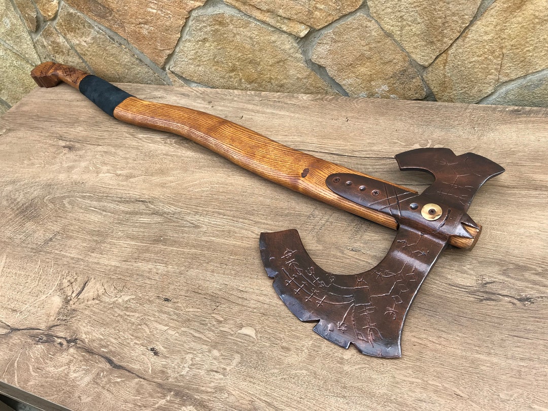 Cosplay Axe, Cosplay, Gamer Gift, Video Game, Viking Axe, Runic Axe ...