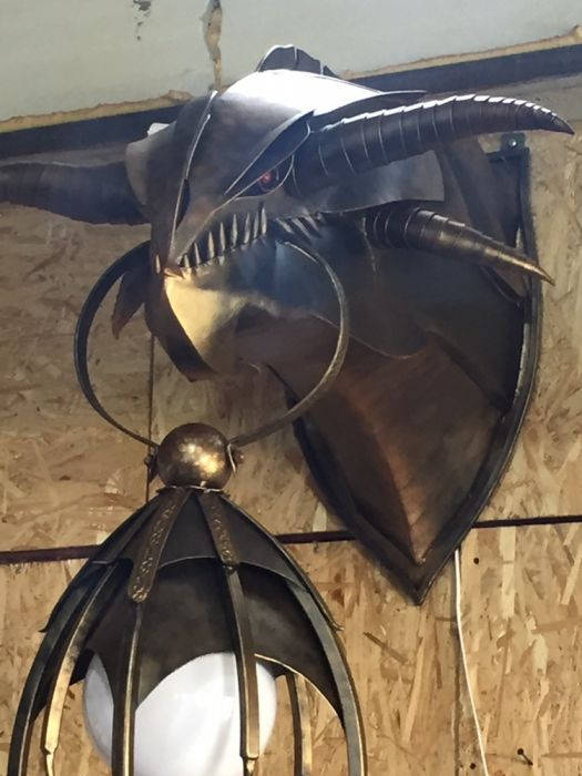 Wall sconce dragon porch lamp hand forged lamp predator | Etsy