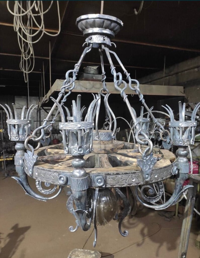 Chandelier Ceiling Lamp Medieval Sconce Castle Viking - Etsy