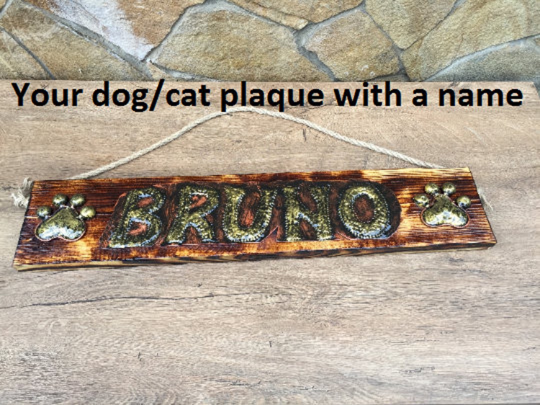 Pet Dog Sign, Dog Plaque, Dog Name, Pet Dog ID Tag, Pet Dog Leash, Pet ...