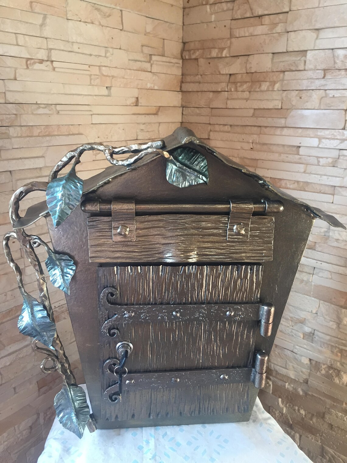 Hand forged post box lock box mail box letter box royal | Etsy