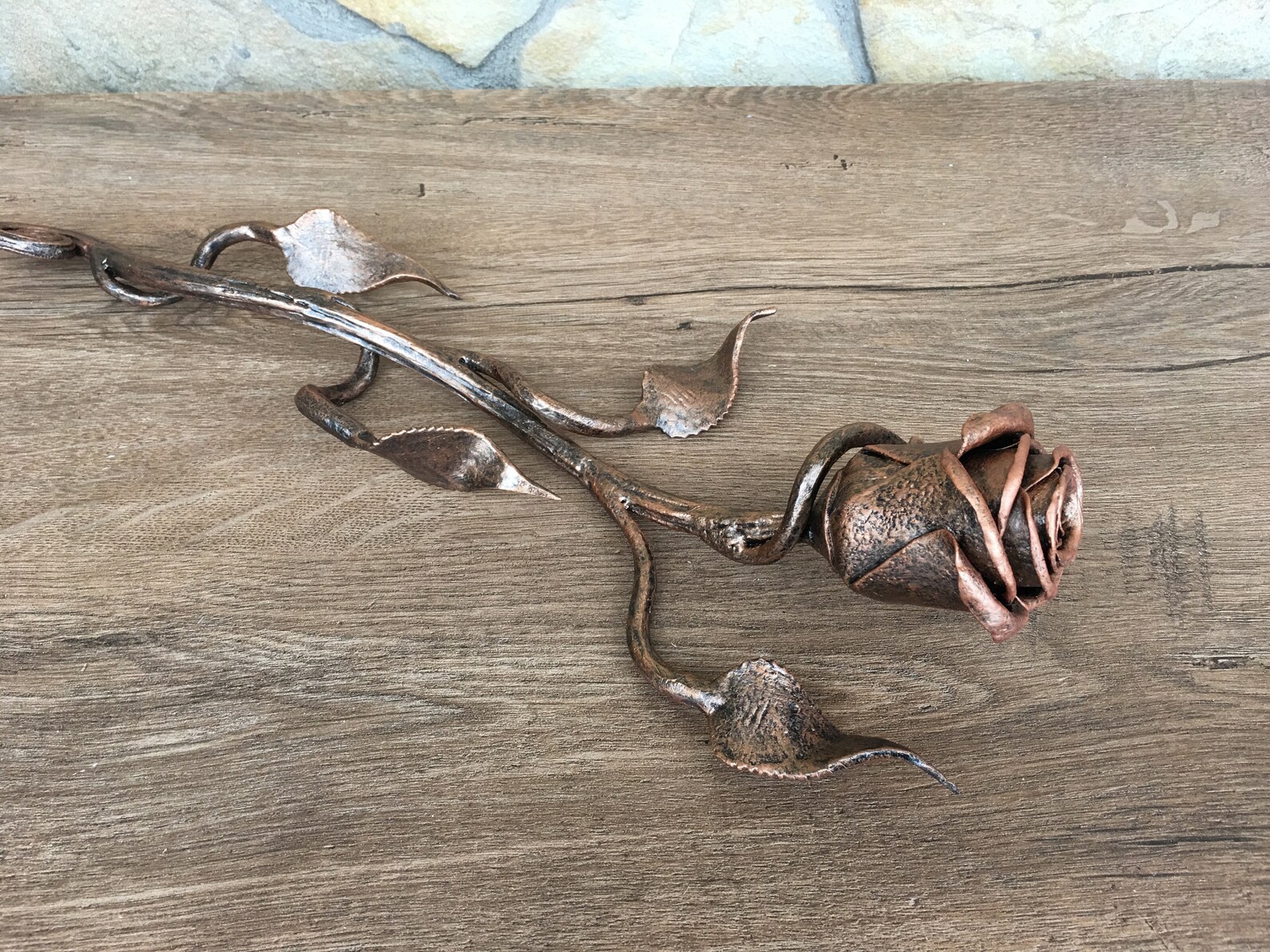 Iron Rose Metal Rose Decoration Metal Rose Sculpture Floral - Etsy