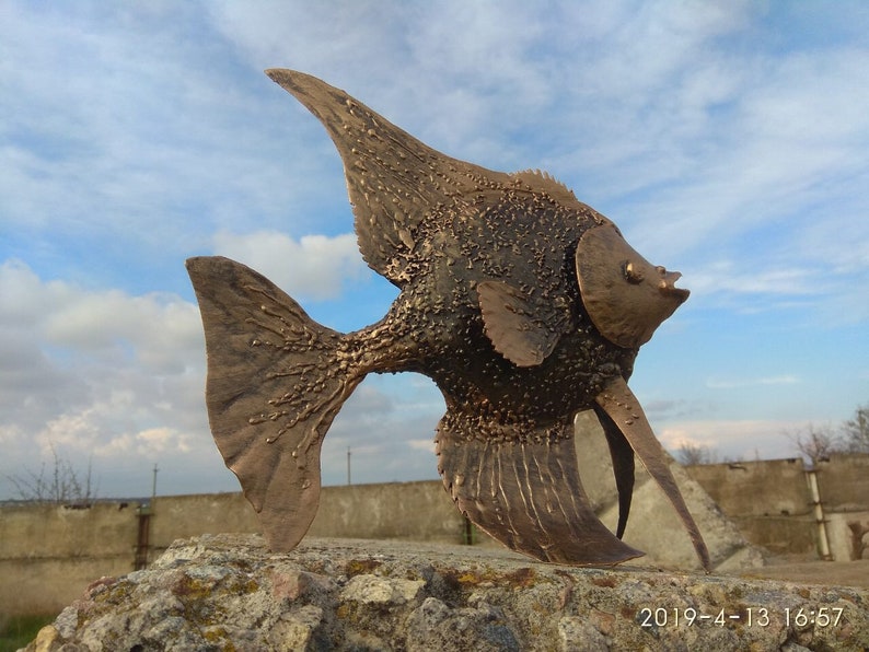 Angelfish Fish Aquarium Iron Fish Steel Fish Metal Fish - Etsy