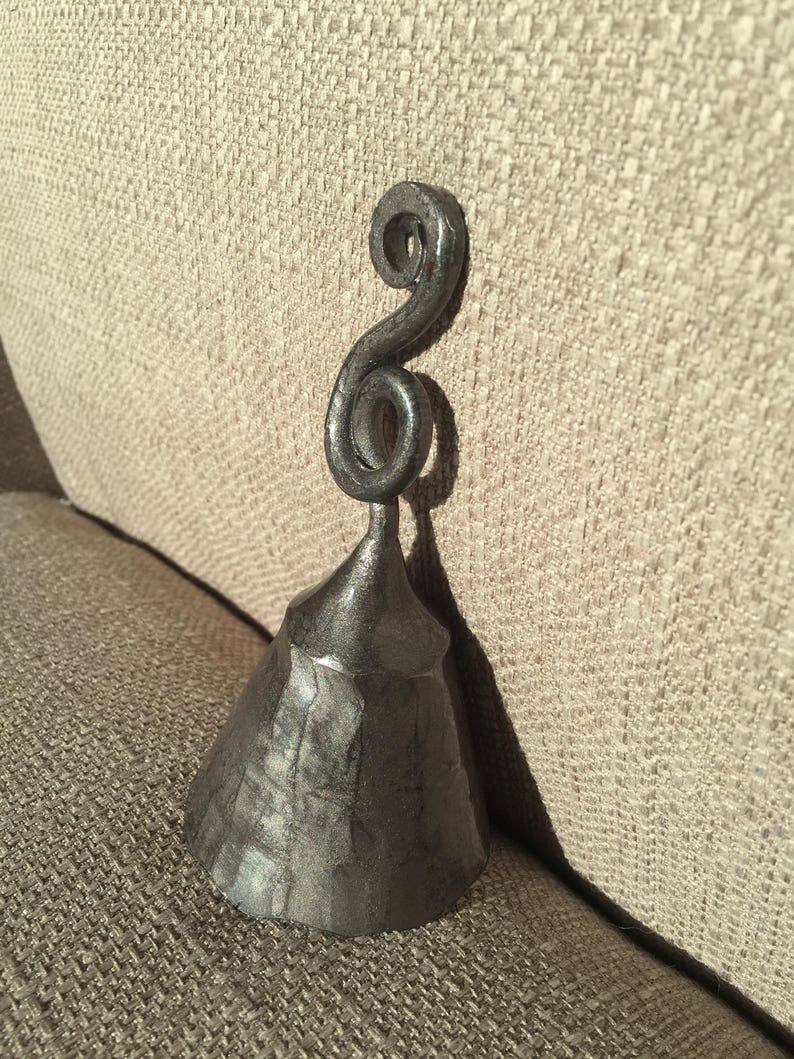 Hand forged bell wrought iron bell handmade bell metal art | Etsy