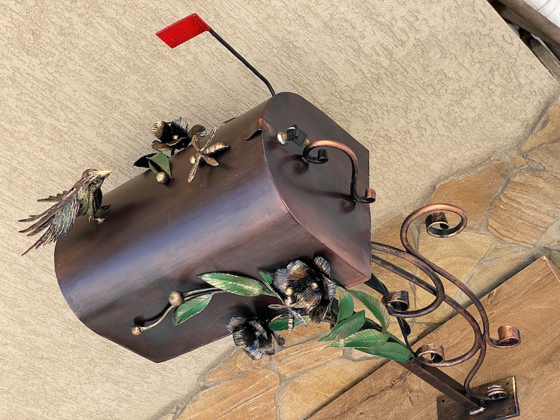 Mailbox Wild Nature Mail Box Metal Flower New Home Gift | Etsy