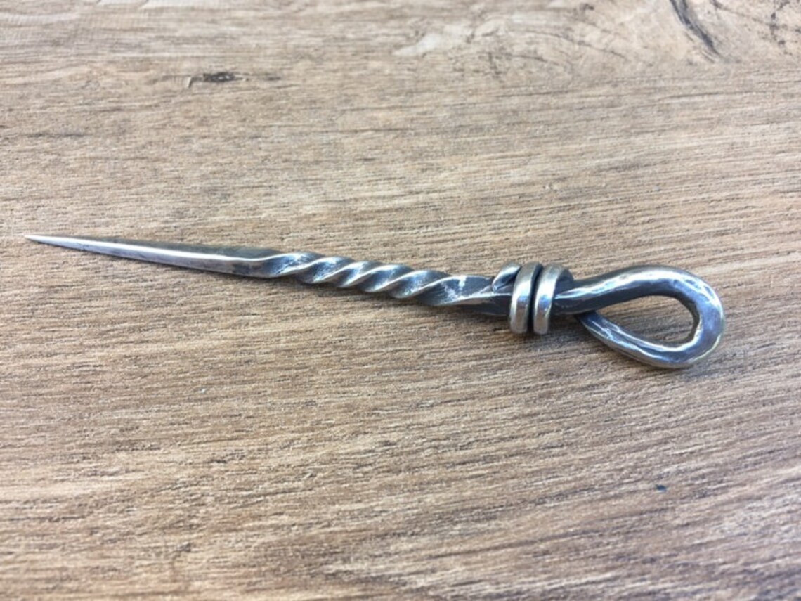 Stainless steel viking skewer food pricker hand forged | Etsy