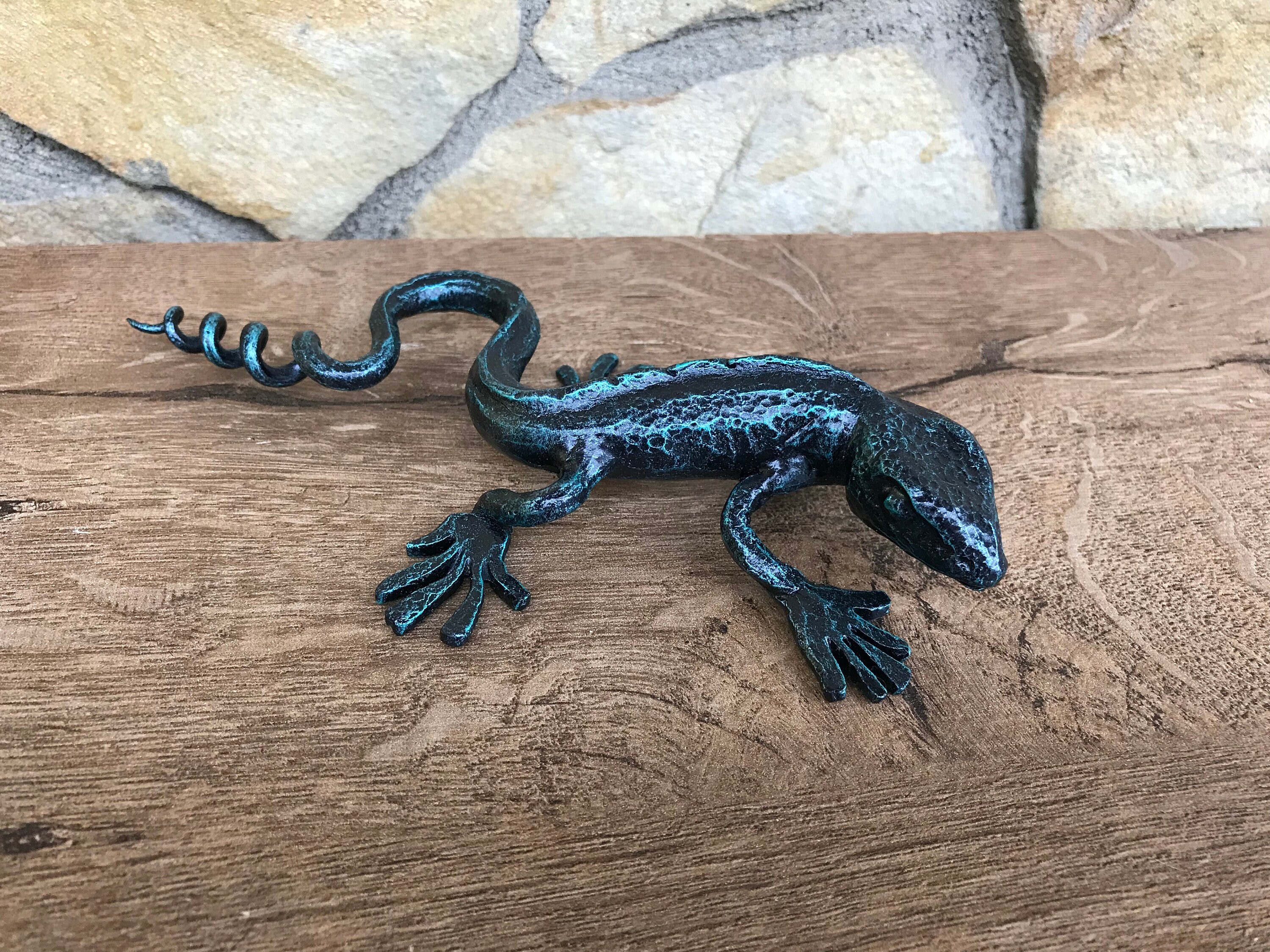 Corkscrew Lizard Bottle Opener Iron Gift for Him Wine - Etsy
