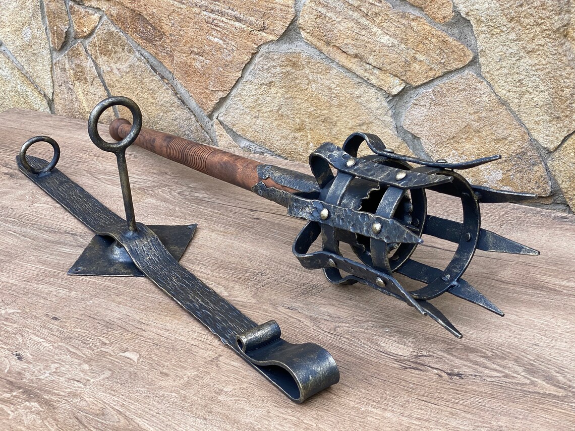 Torch medieval torch fire torch torch candle holder wall | Etsy