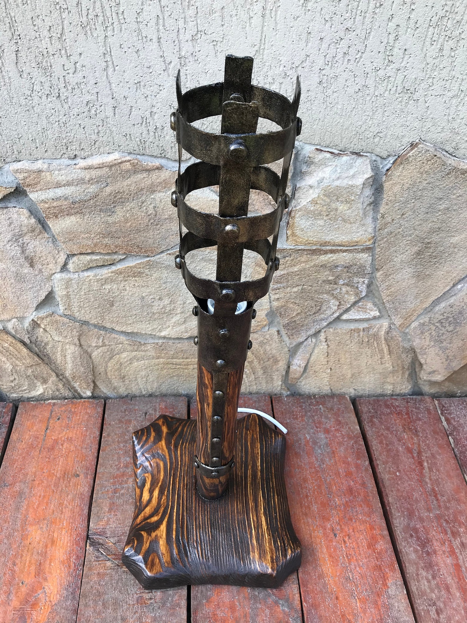 Viking Lantern Viking Torch Viking Lamp Hand Forged Lamp | Etsy