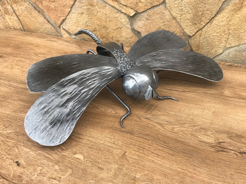 Hand Forged Dragonfly Dragonfly Iron Gift Iron Anniversary | Etsy