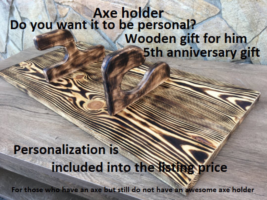 Axe Holder, Wooden Gift, Axe Stand, Axe Display, Axe Hook, Wooden ...